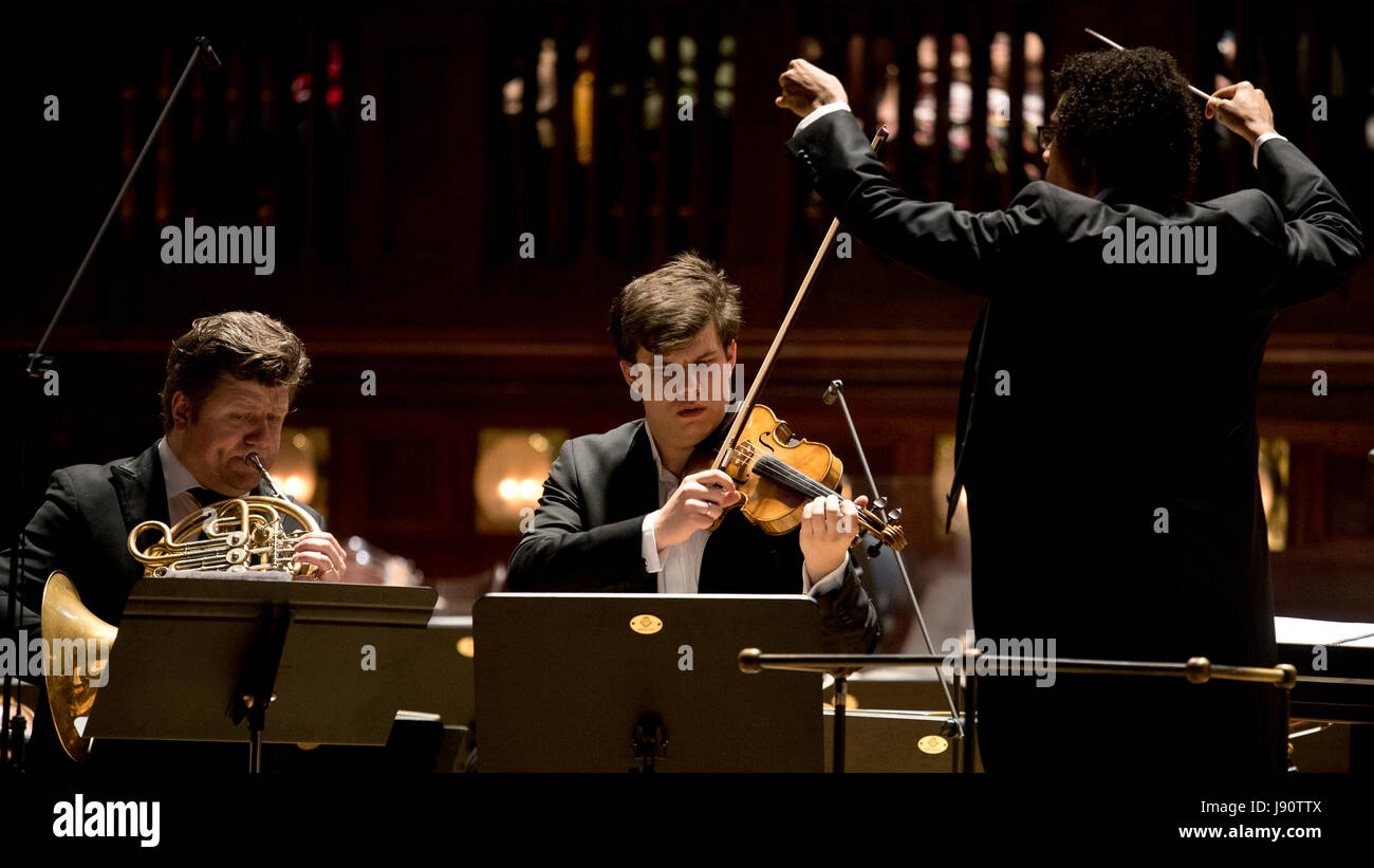 American conductor jonathon heyward conducts hi-res stock photography ...