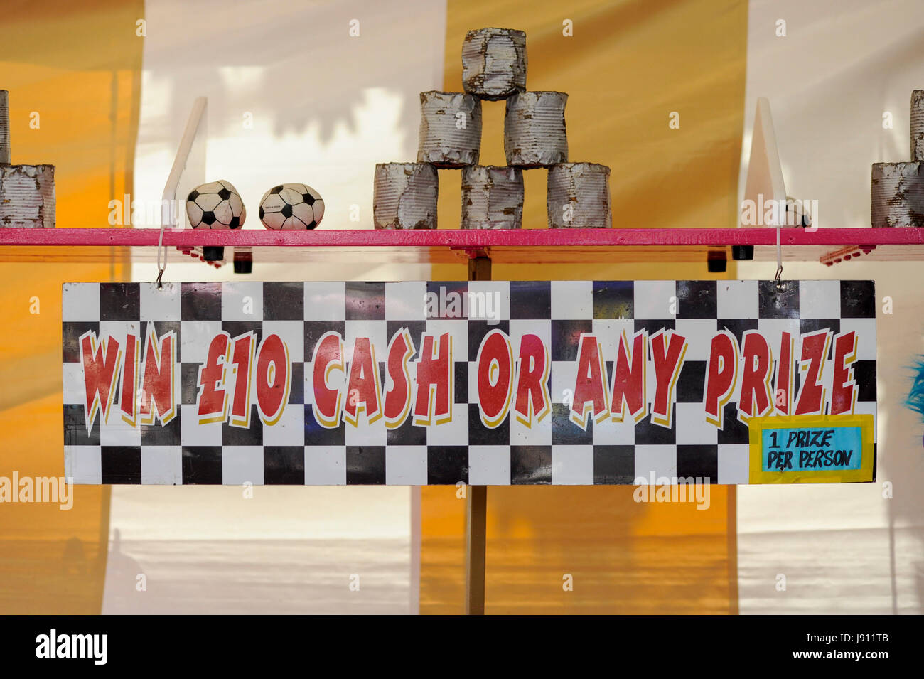 London, UK. 31 May 2017. A coconut shy-style attraction awaits ...