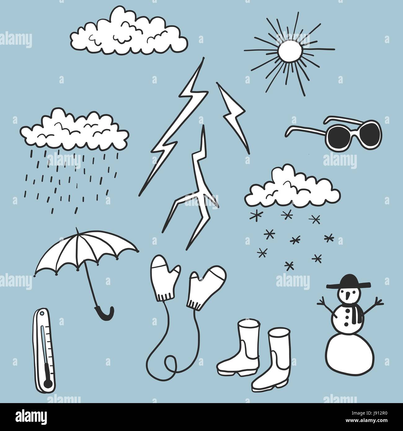 weather sketch icon background doodle Stock Vector Image & Art - Alamy
