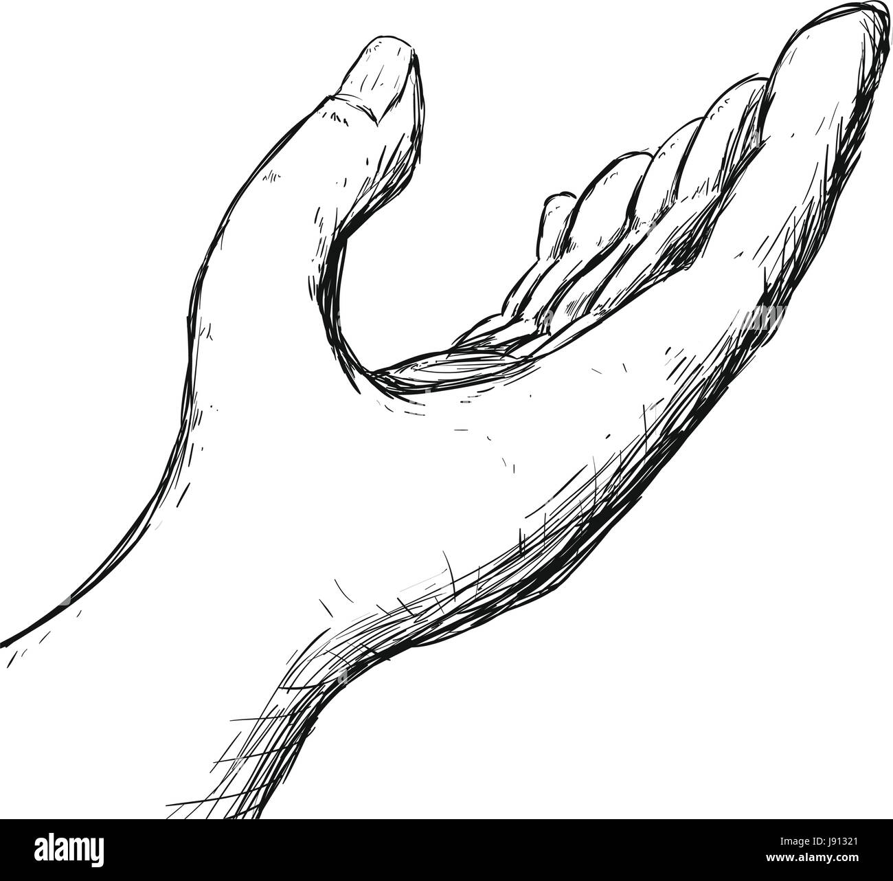 Outstretched hand symbol Stock Vector Image & Art - Alamy