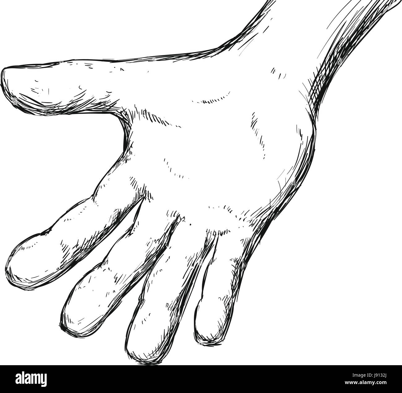 Outstretched hand symbol Stock Vector Image & Art - Alamy