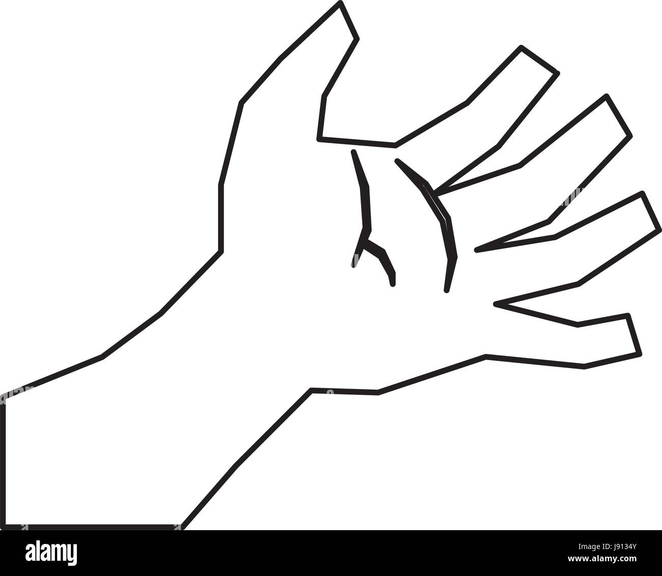Outstretched hand symbol Stock Vector Image & Art - Alamy