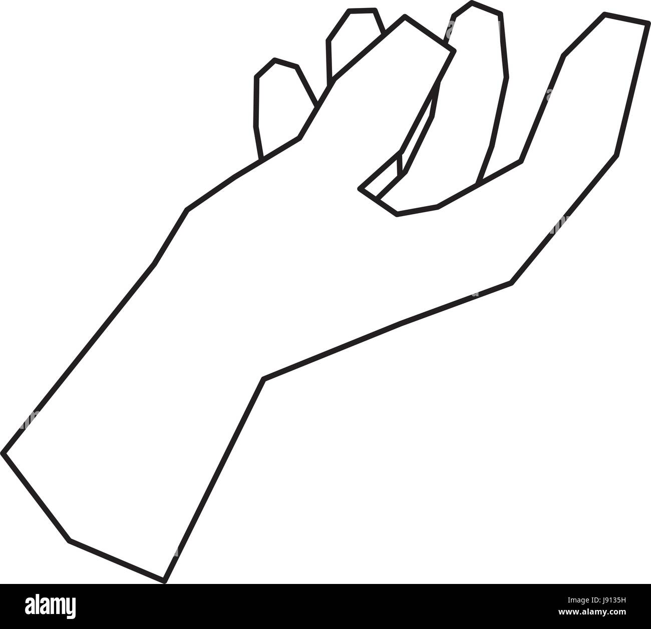 Outstretched hand symbol Stock Vector Image & Art - Alamy