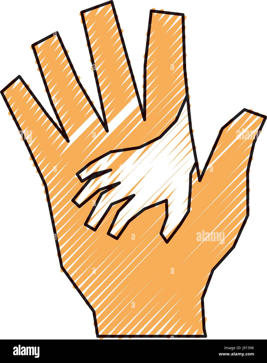 Outstretched hand symbol Stock Vector Image & Art - Alamy