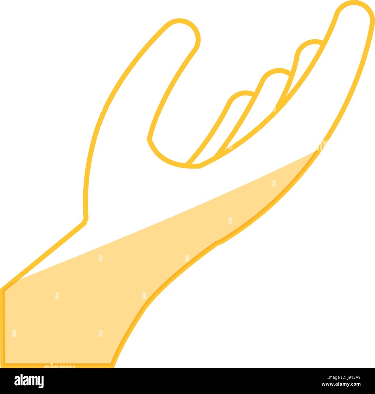 Outstretched hand symbol Stock Vector Image & Art - Alamy