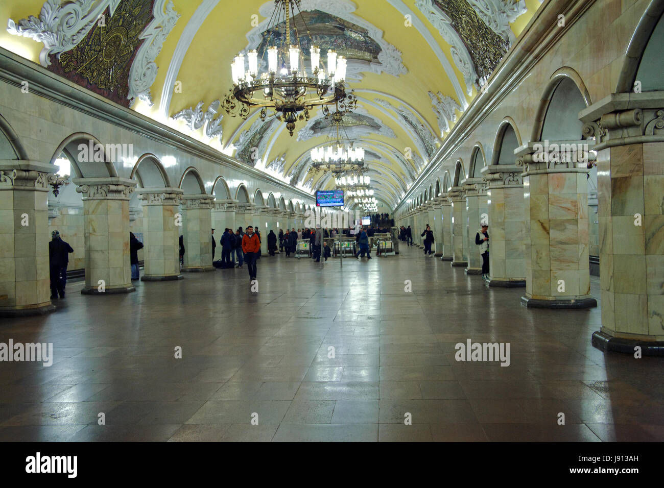 Moscow. Russia. Metro station the Komsomolskaya radial Stock Photo - Alamy