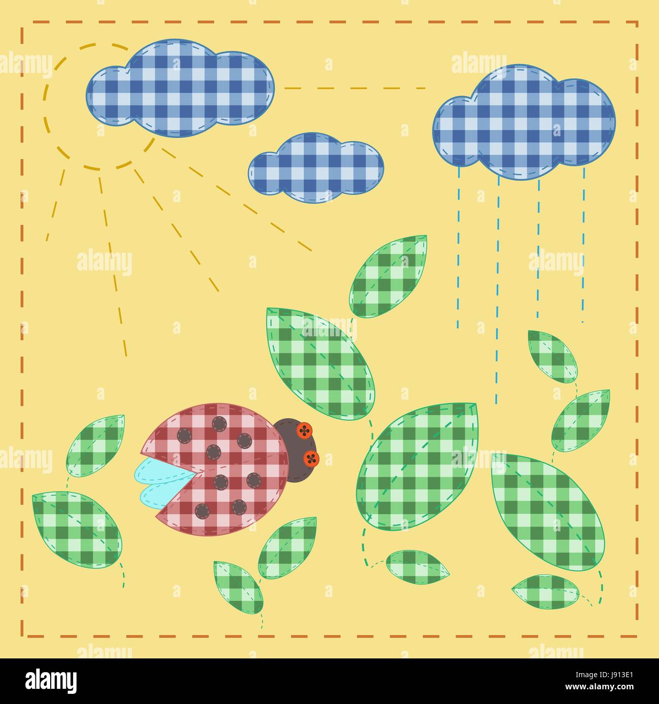 Applique quilt Stock Vector Images - Alamy