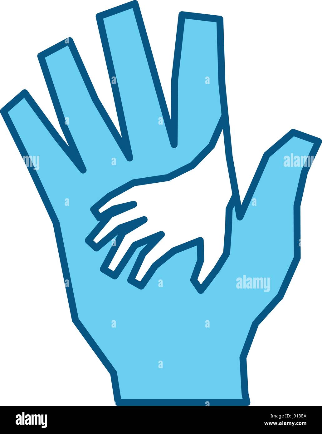 Outstretched hand symbol Stock Vector Image & Art - Alamy
