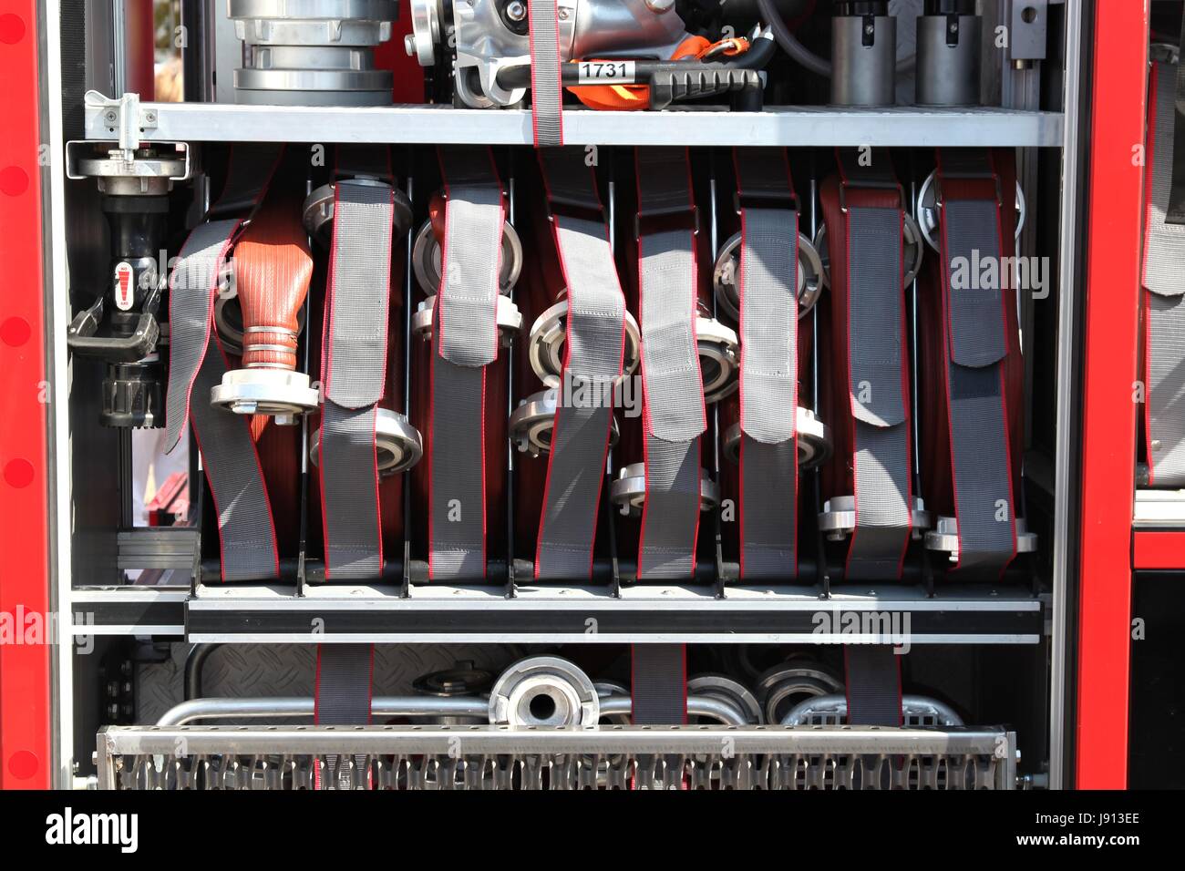 Fire truck hose water hi-res stock photography and images - Alamy