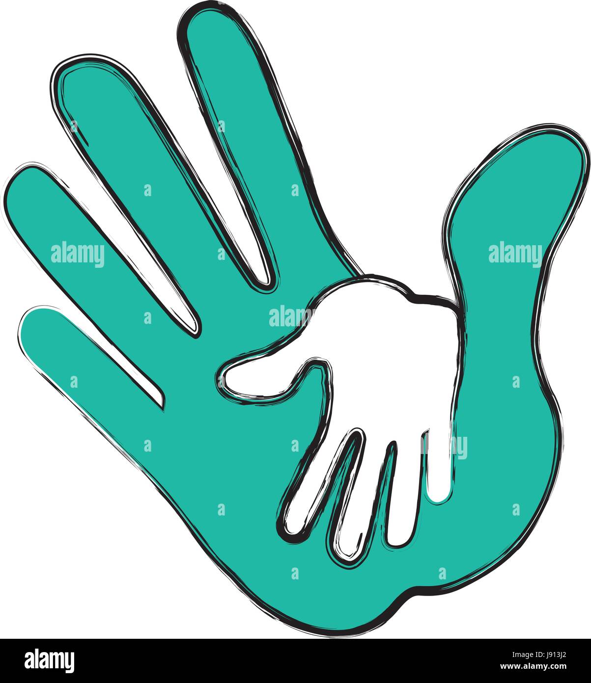 Outstretched hand symbol Stock Vector Image & Art - Alamy