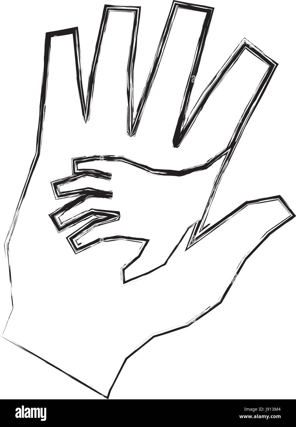 Outstretched hand symbol Stock Vector Image & Art - Alamy