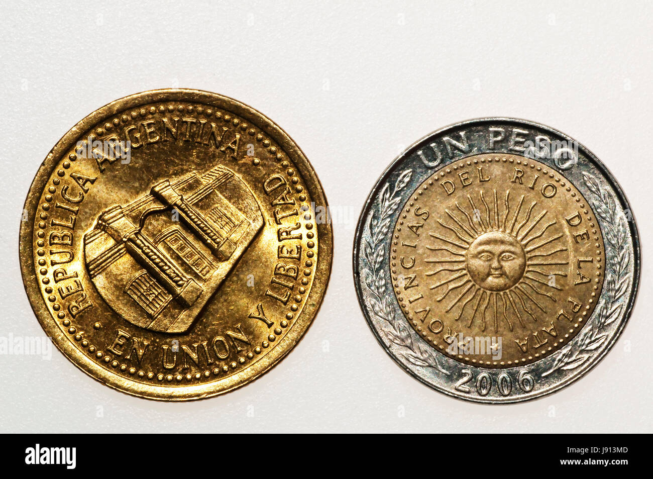 Currency argentina coins south america hi-res stock photography and ...