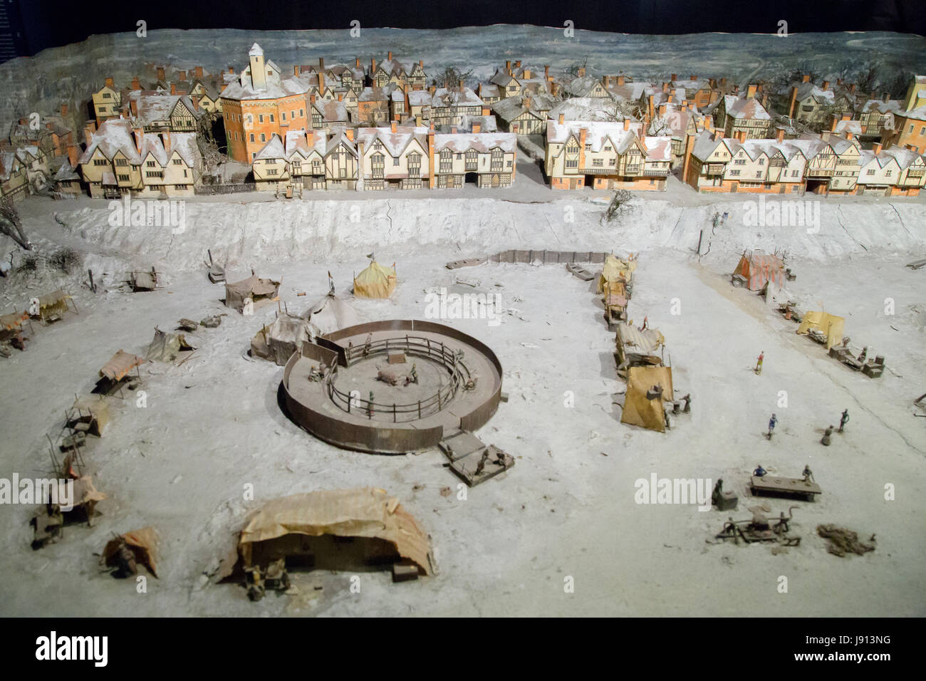 UK, London - 09 April 2015 : Mock-up of London. Middle Ages. The layout ...