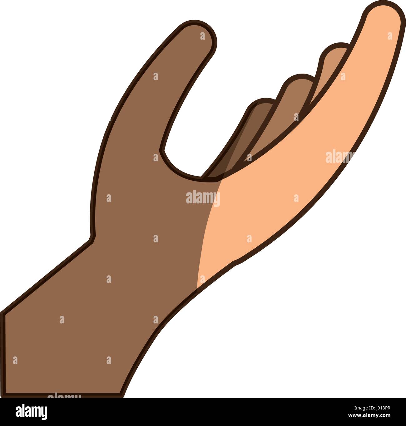 Outstretched arm woman Stock Vector Images - Alamy