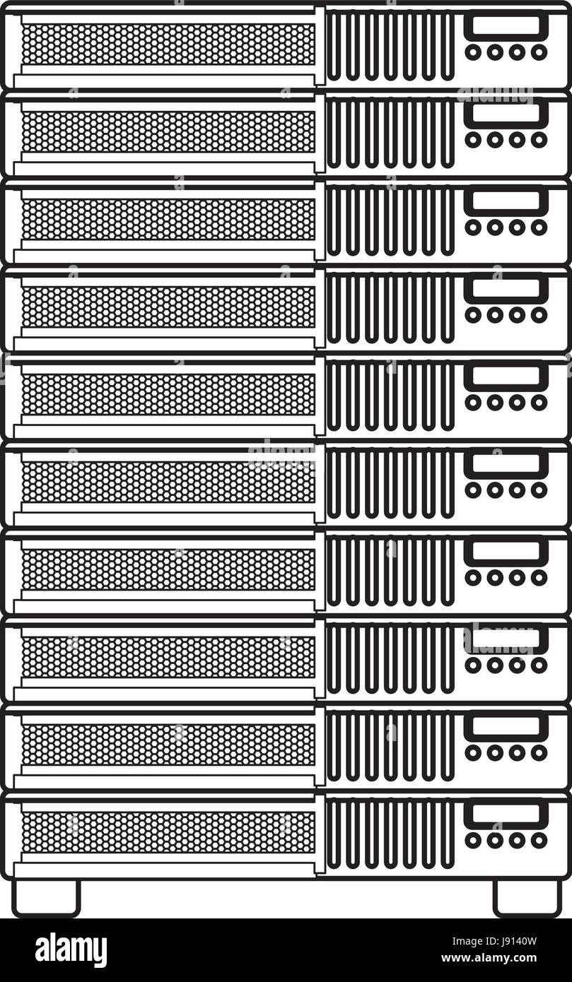 Storage database tower Stock Vector Image & Art - Alamy