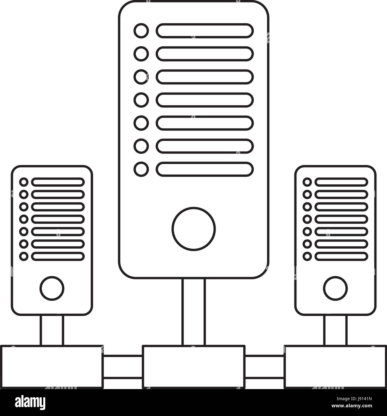 Storage database tower Stock Vector Image & Art - Alamy