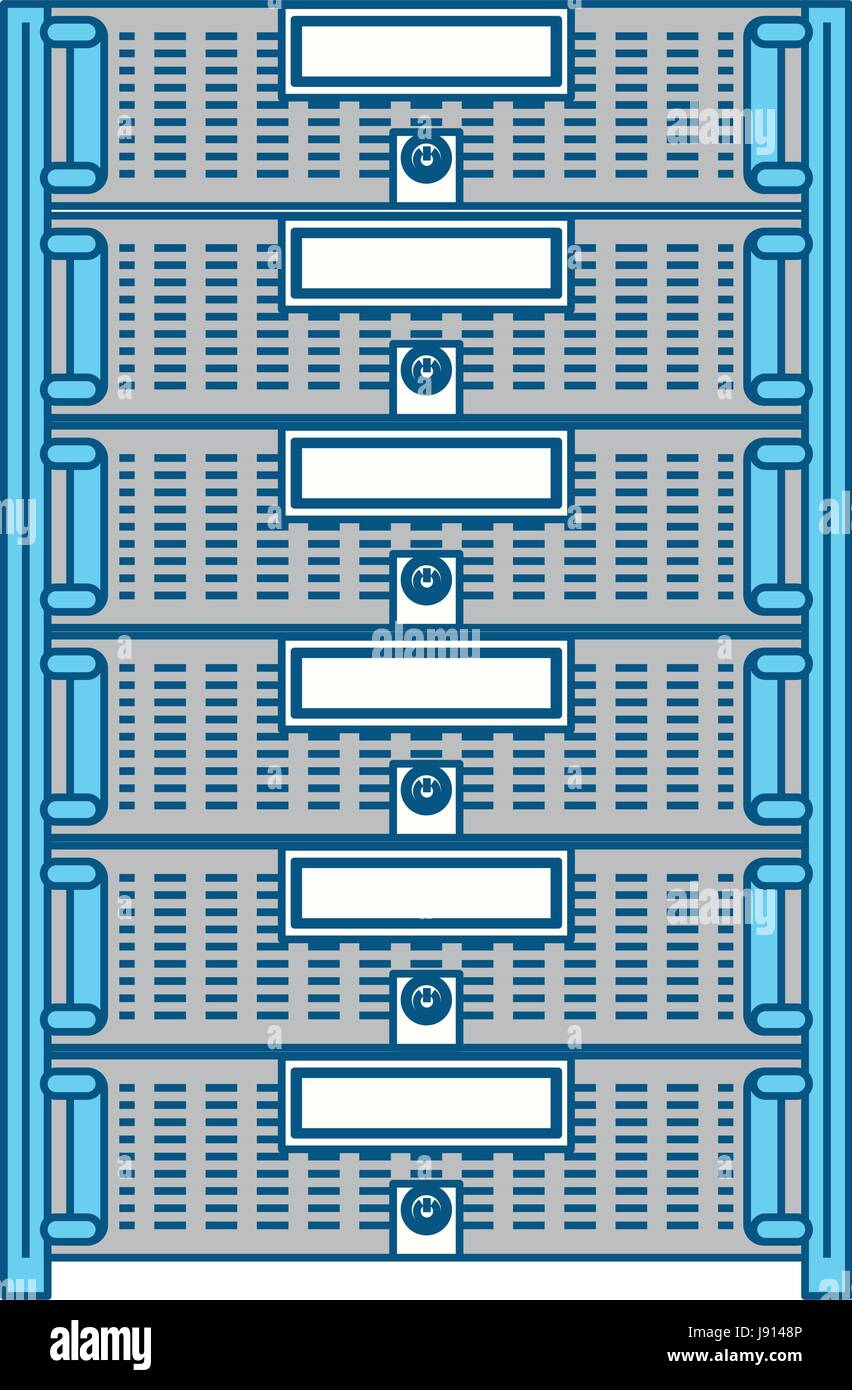 Storage database tower Stock Vector Image & Art - Alamy