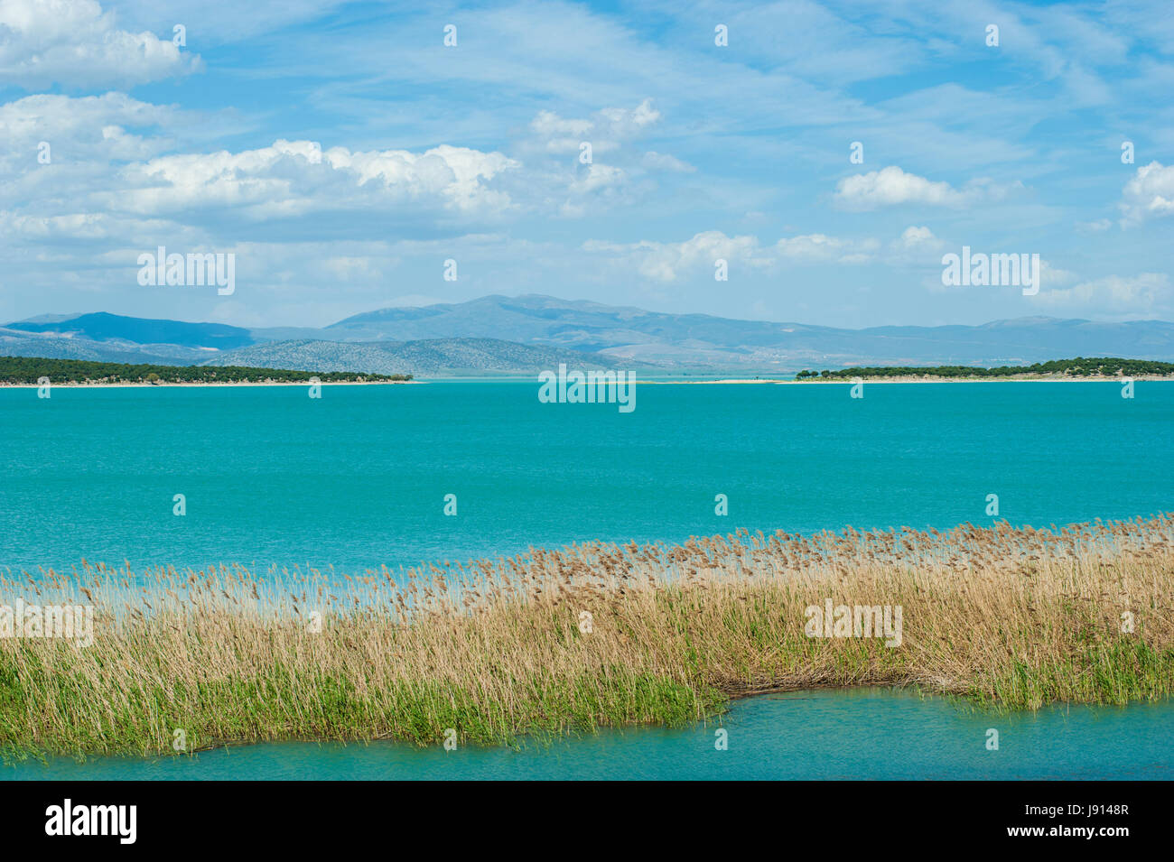 The freshwater natural reservoir Lake Beysehir, Southwestern Turkey ...