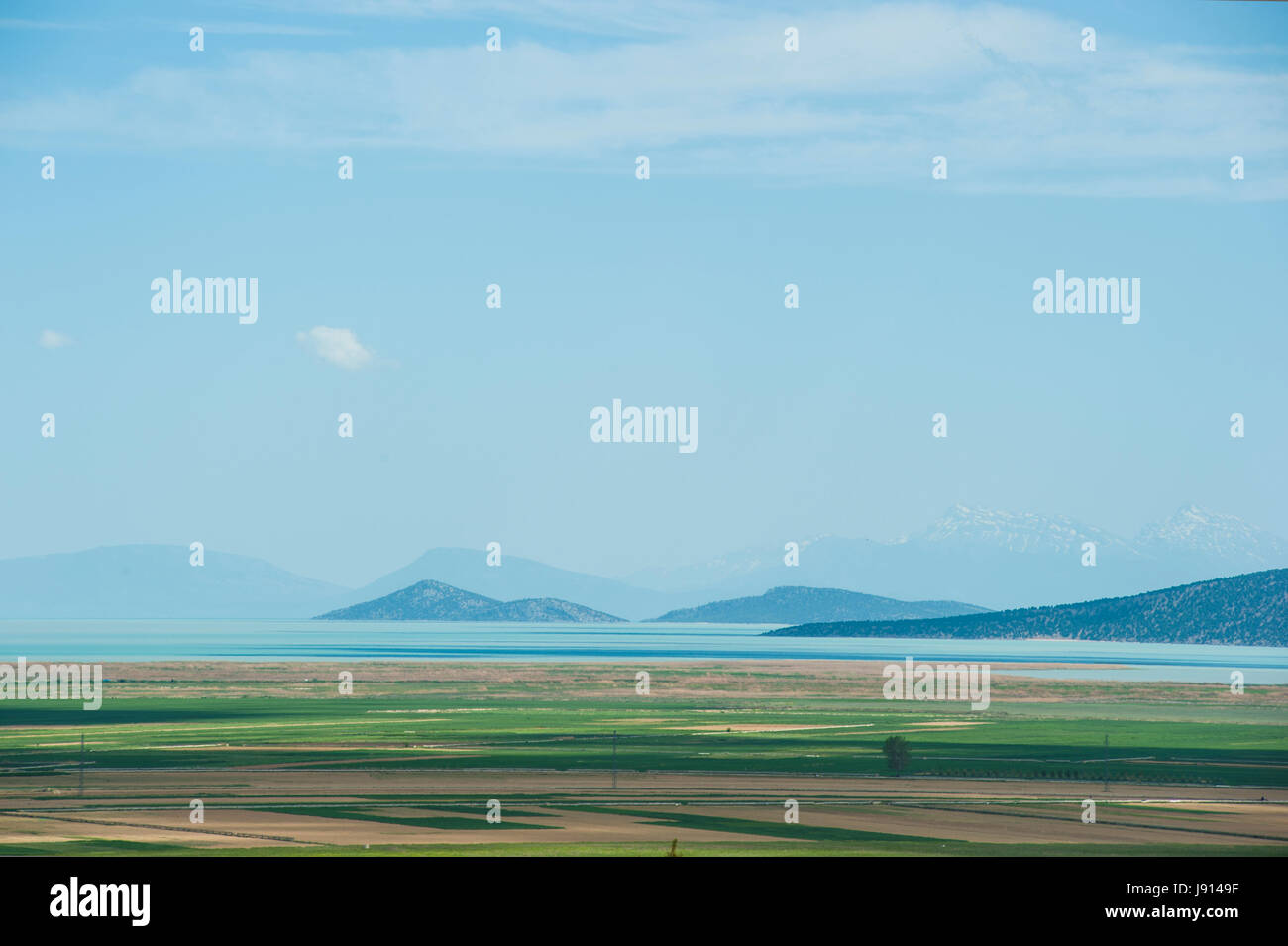 The largest freshwater reservoir in Turkey, Lake Beysehir, Southwestern ...