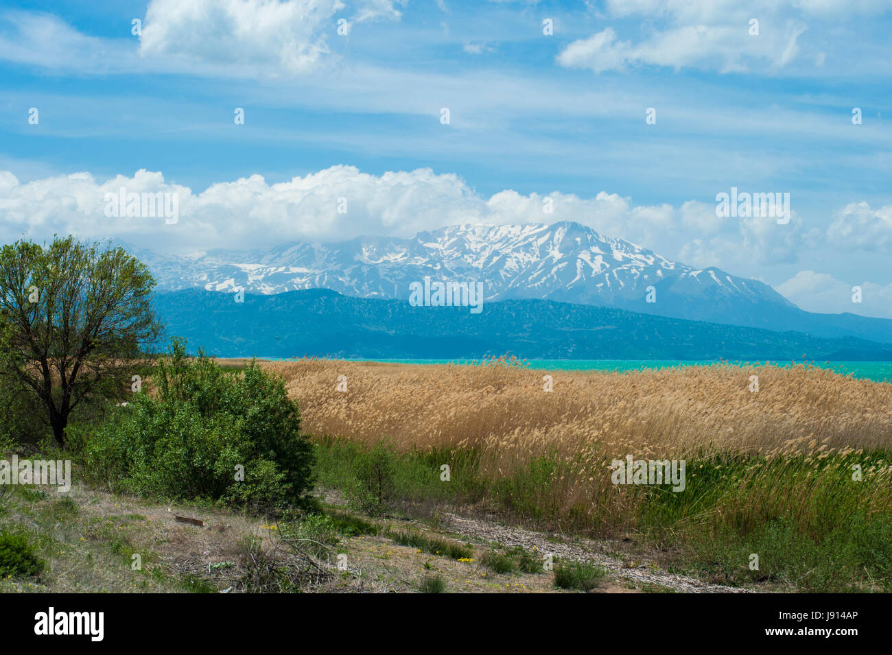The freshwater natural reservoir Lake Beysehir, Southwestern Turkey ...