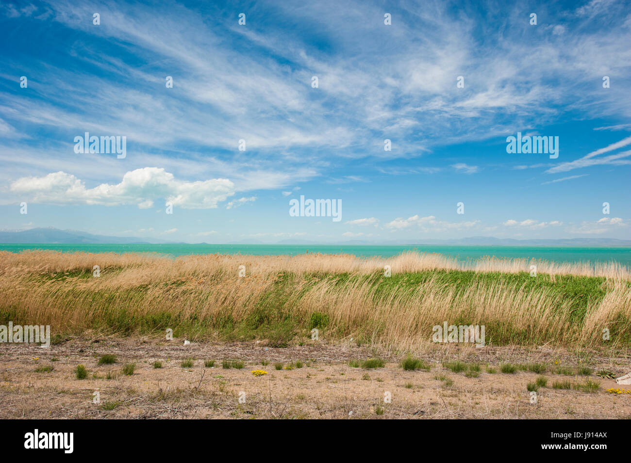 The freshwater natural reservoir Lake Beysehir, Southwestern Turkey ...