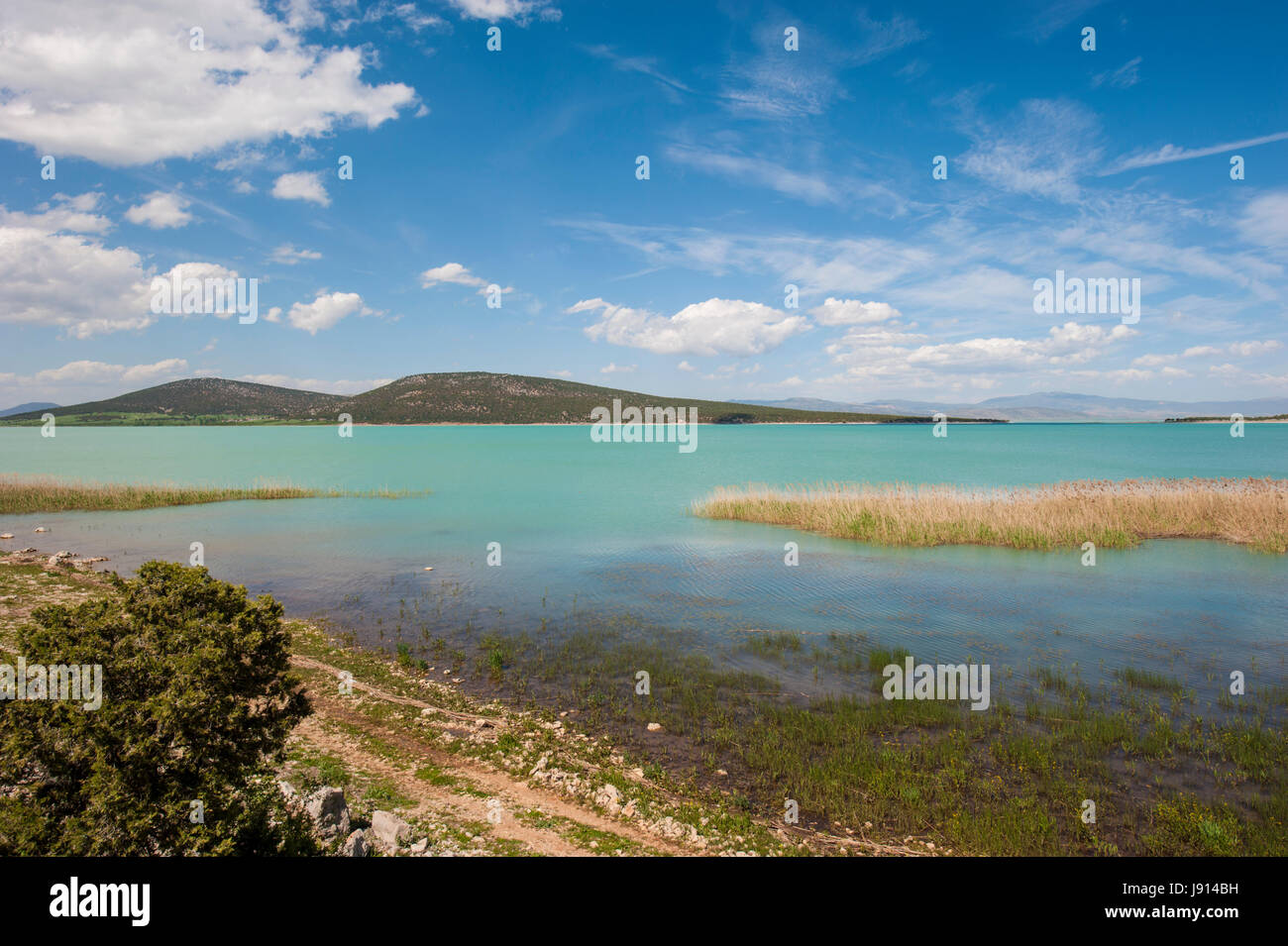 The freshwater natural reservoir Lake Beysehir, Southwestern Turkey ...