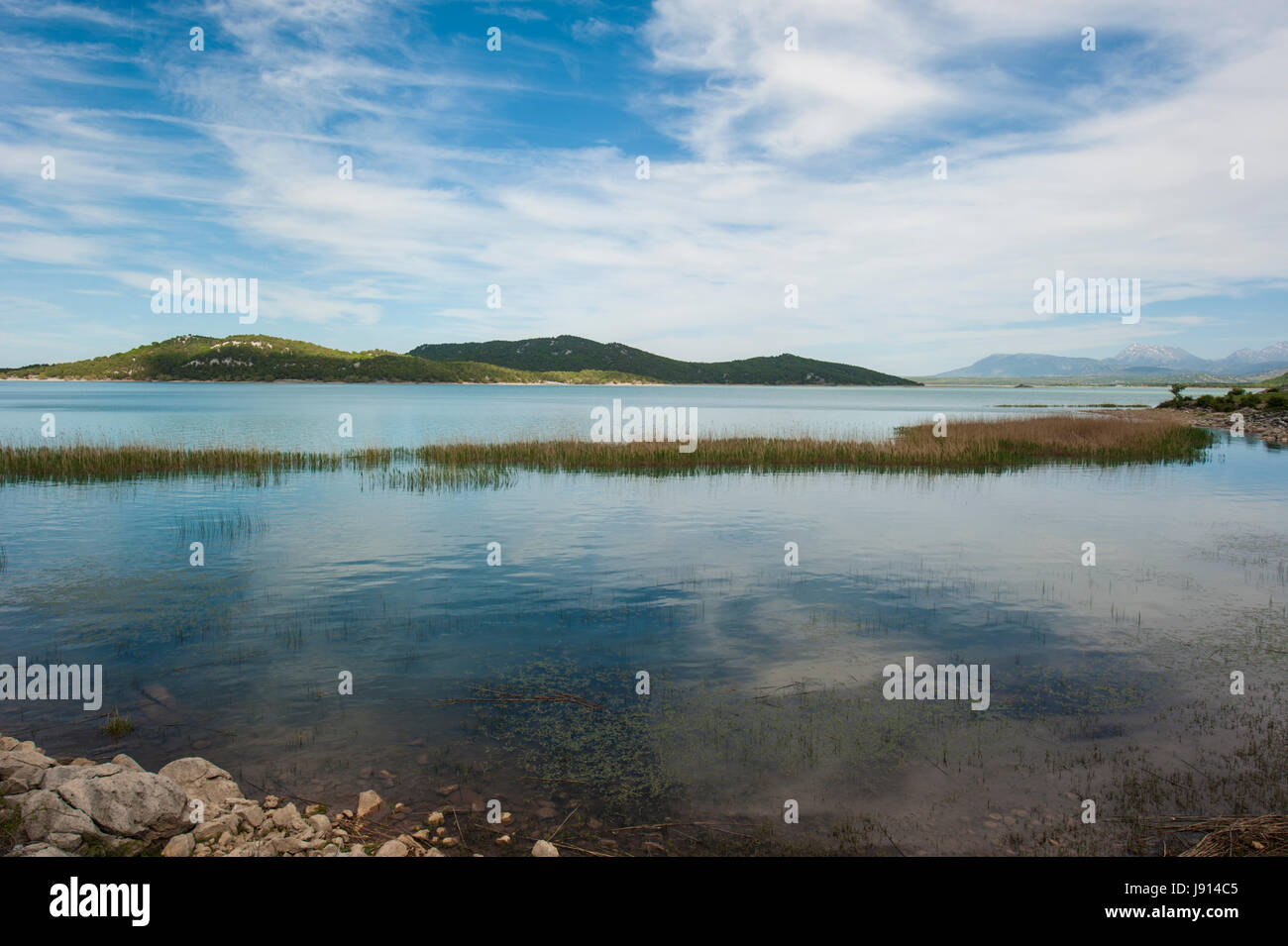 The freshwater natural reservoir Lake Beysehir, Southwestern Turkey ...