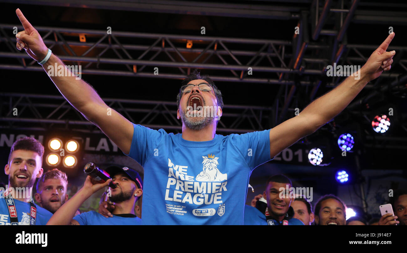 Huddersfield town manager david wagner on stage hi-res stock ...