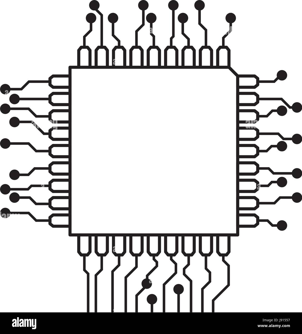 Microchip circuit technology Stock Vector Image & Art - Alamy