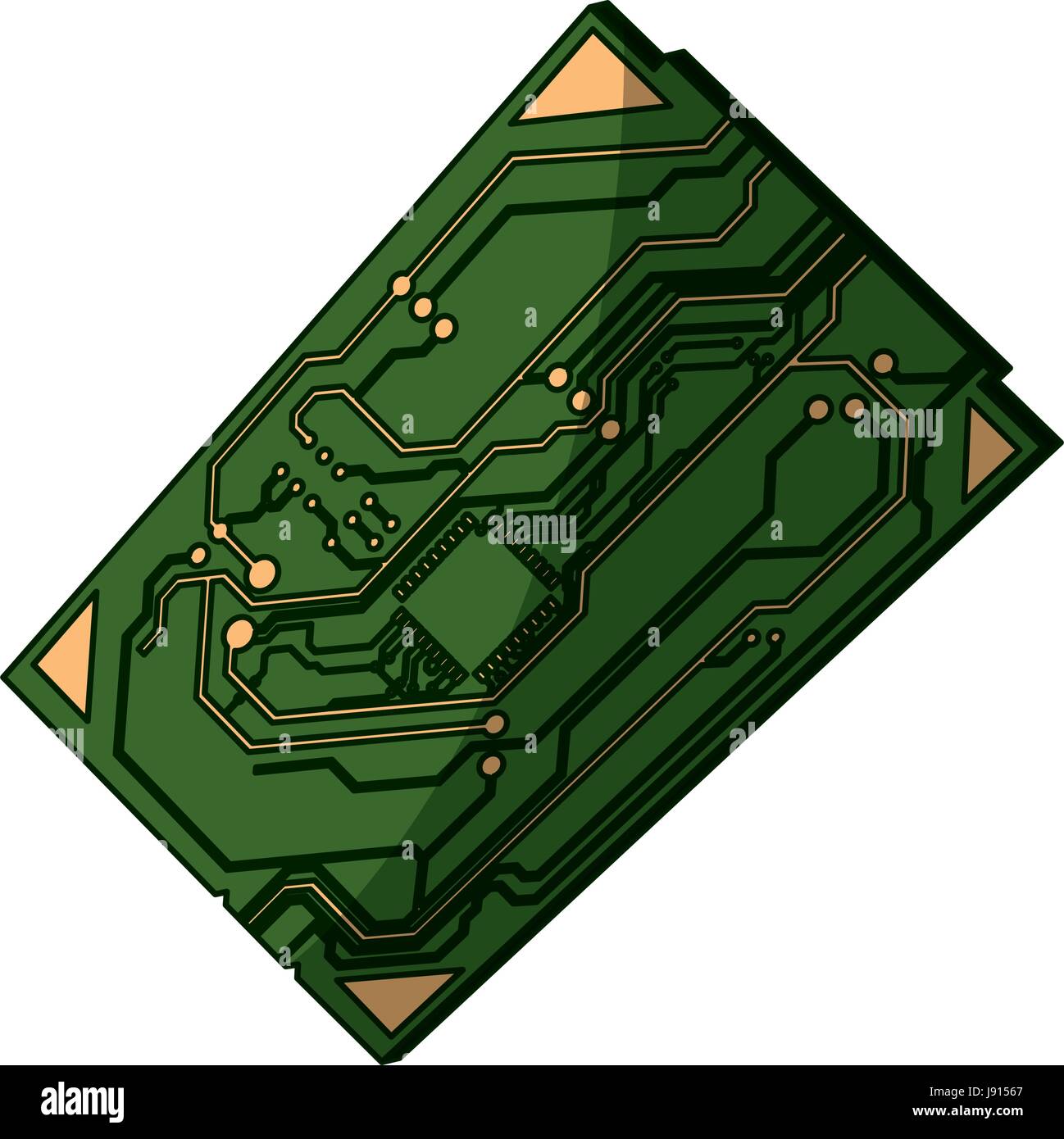 Microchip circuit technology Stock Vector Image & Art - Alamy