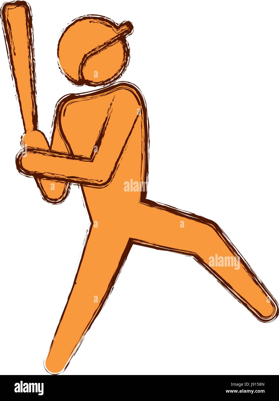 Baseball player pictogram Stock Vector Image & Art - Alamy