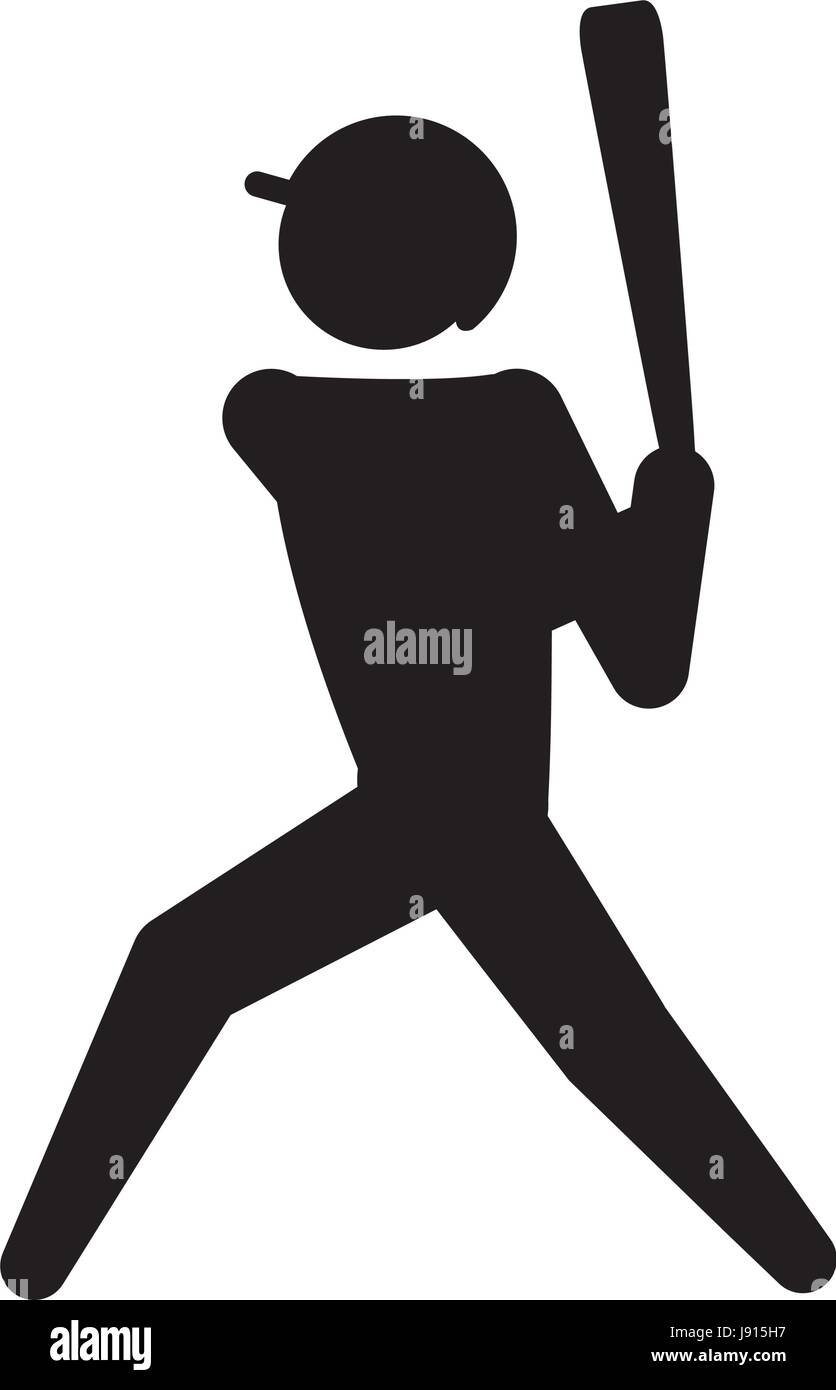 Baseball player pictogram Stock Vector Image & Art - Alamy