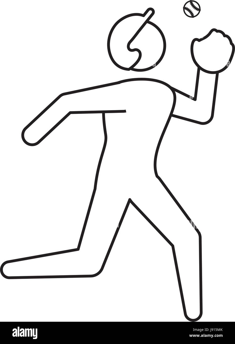 Baseball player pictogram Stock Vector Image & Art - Alamy