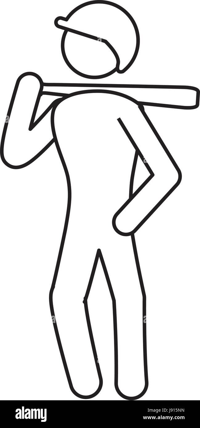 Baseball player pictogram Stock Vector Image & Art - Alamy