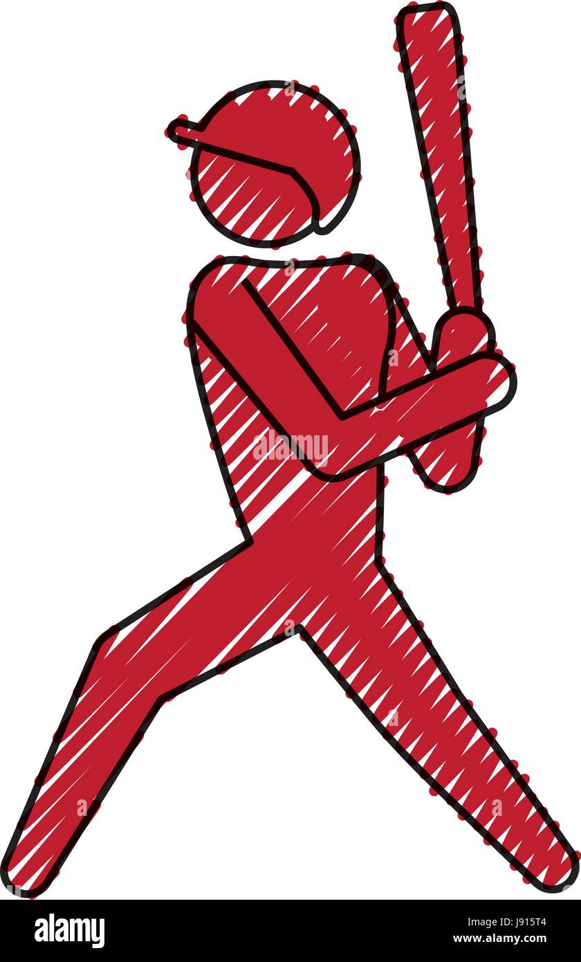Baseball player pictogram Stock Vector Image & Art - Alamy