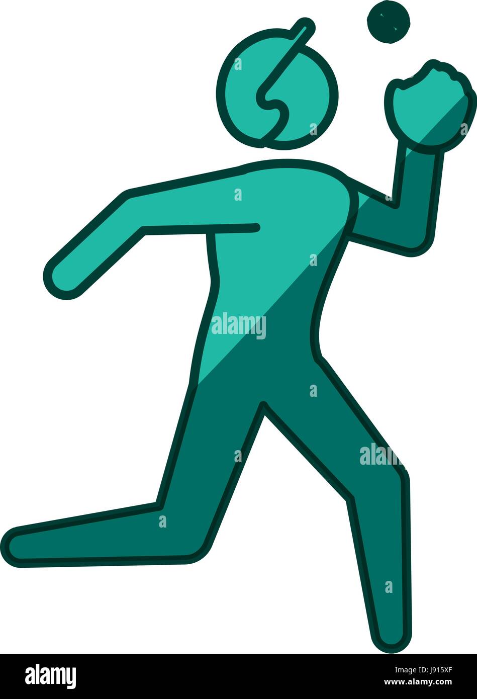 Baseball player pictogram Stock Vector Image & Art - Alamy