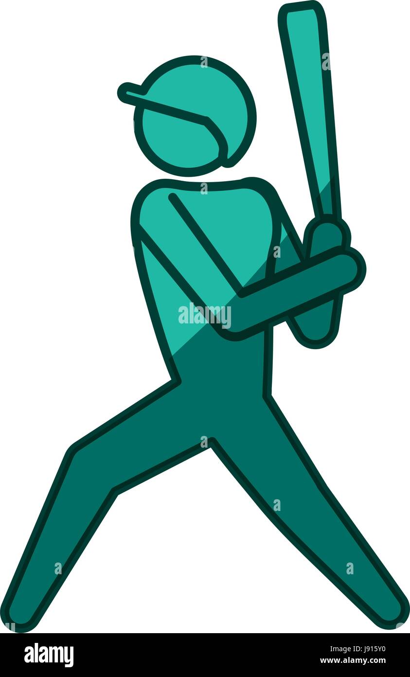 Baseball player pictogram Stock Vector Image & Art - Alamy