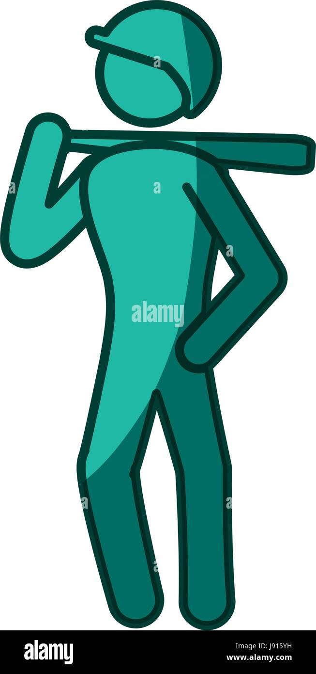 Baseball player pictogram Stock Vector Image & Art - Alamy