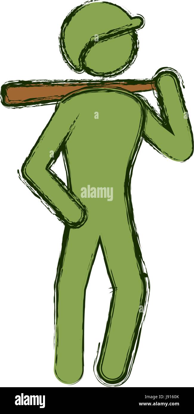 Baseball player pictogram Stock Vector Image & Art - Alamy