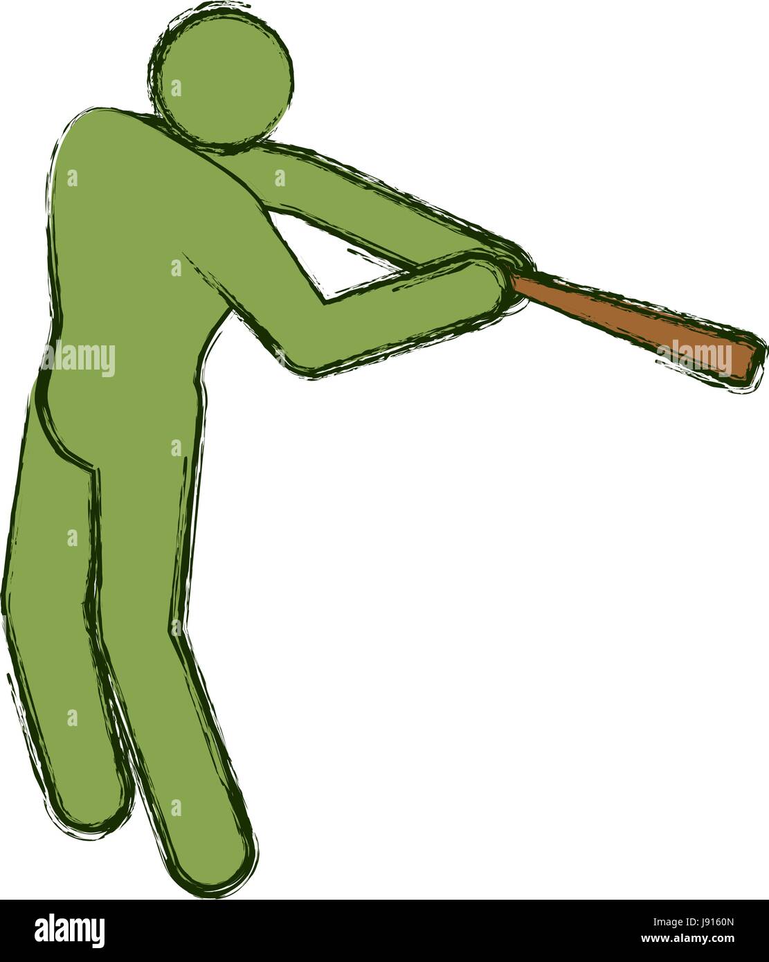 Baseball player pictogram Stock Vector Image & Art - Alamy