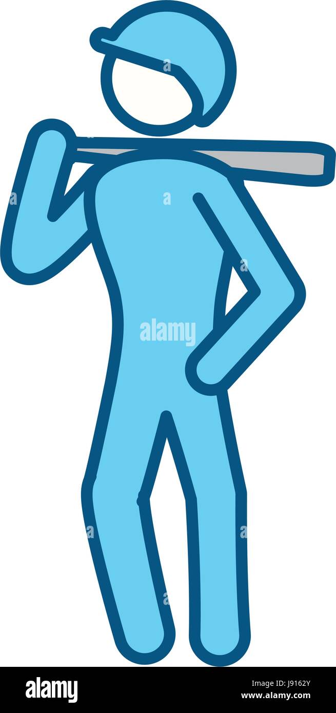Baseball player pictogram Stock Vector Image & Art - Alamy