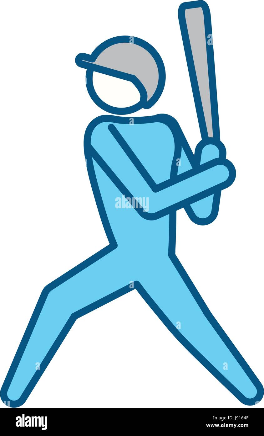 Baseball player pictogram Stock Vector Image & Art - Alamy