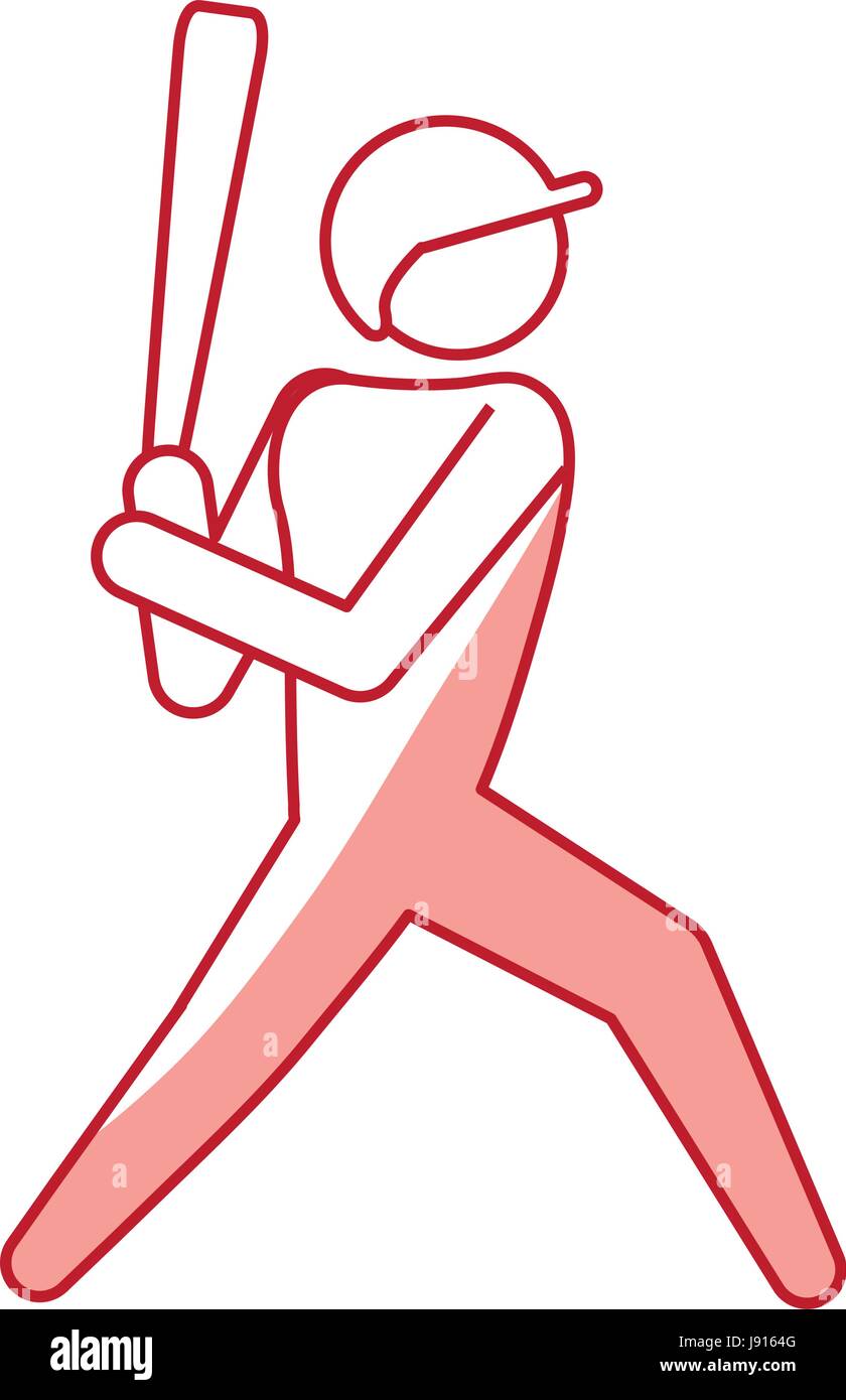 Baseball player pictogram Stock Vector Image & Art - Alamy