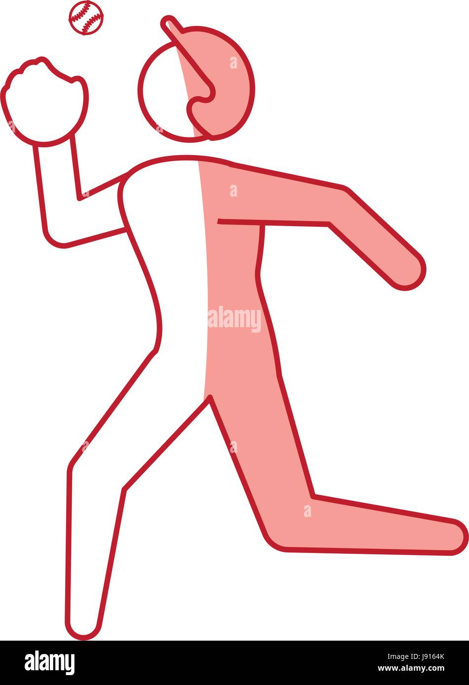 Baseball player pictogram Stock Vector Image & Art - Alamy