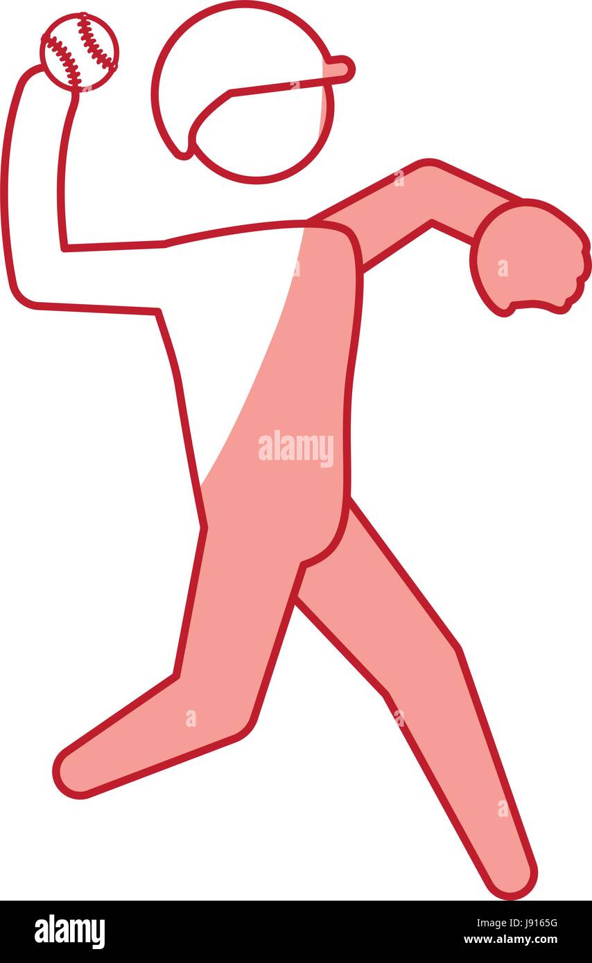 Baseball player pictogram Stock Vector Image & Art - Alamy