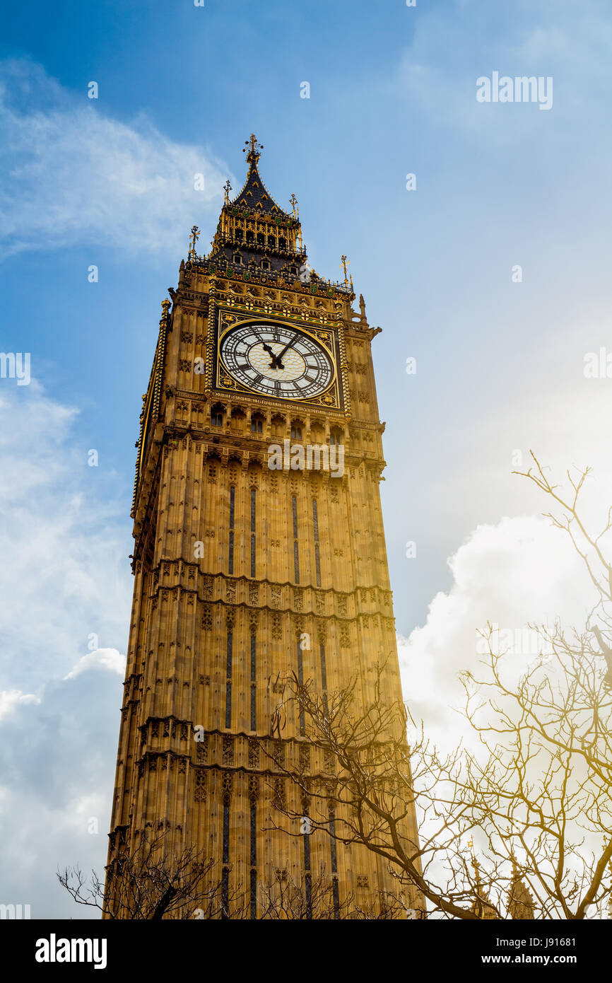 Big Ben, London, UK. A view of the popular London landmark, the clock ...