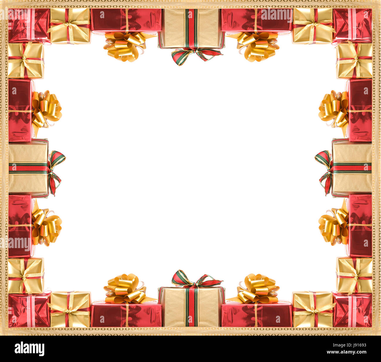 present, isolated, branch, christmas, gifts, balls, imagining, frame ...