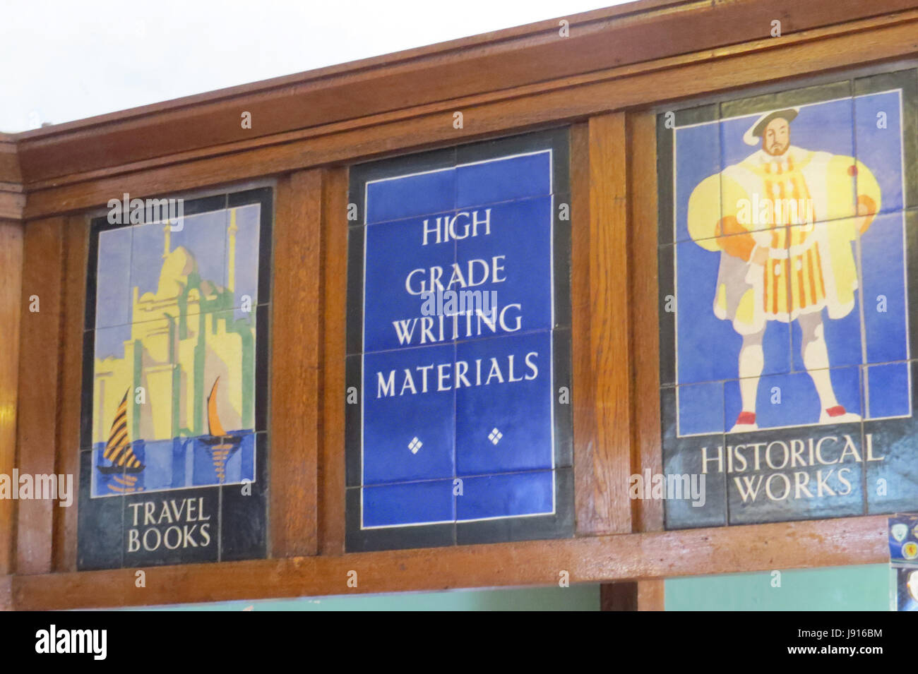 WH SMITH shop in Newtown, Powys. Details of the shop as restored to its ...