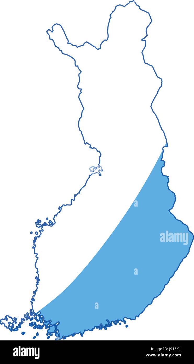 Map of finland with shadows hi-res stock photography and images - Alamy