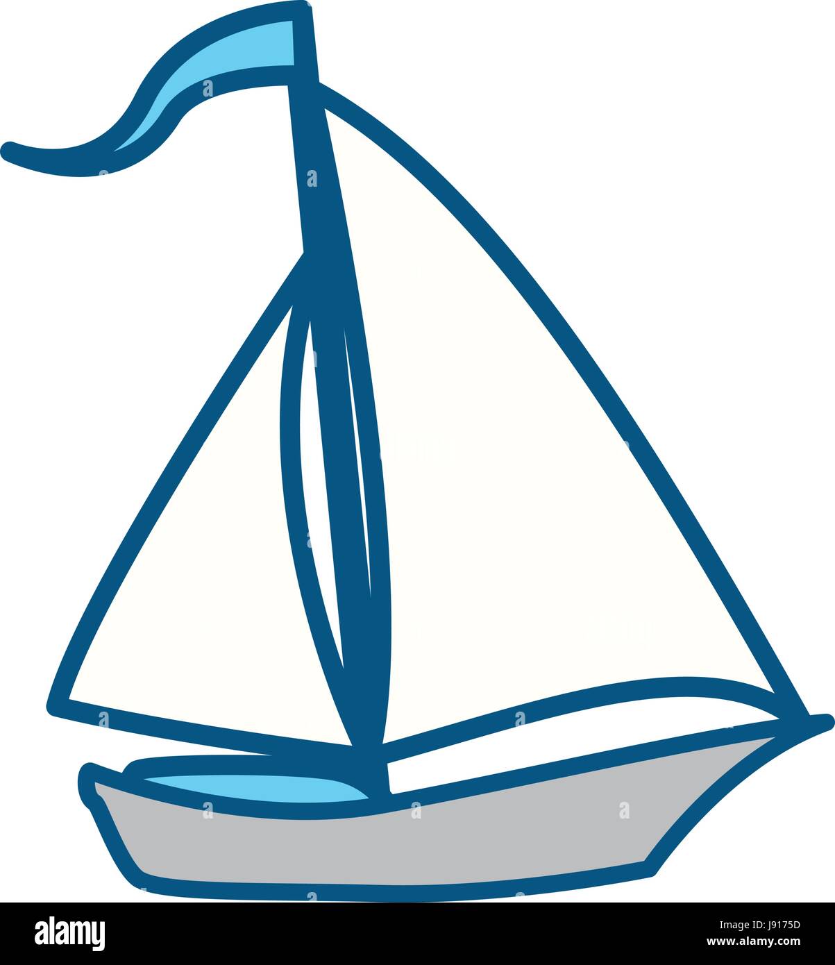 Sail boat isolated Stock Vector Image & Art - Alamy